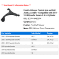 Hyundai Sonata 2011-2014 Front Left Lower Control Arm & Ball Joint ...