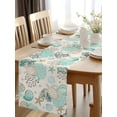 Burlap Table Runner 90 Inches Long, Coastal Turtle Starfish Shell Non ...