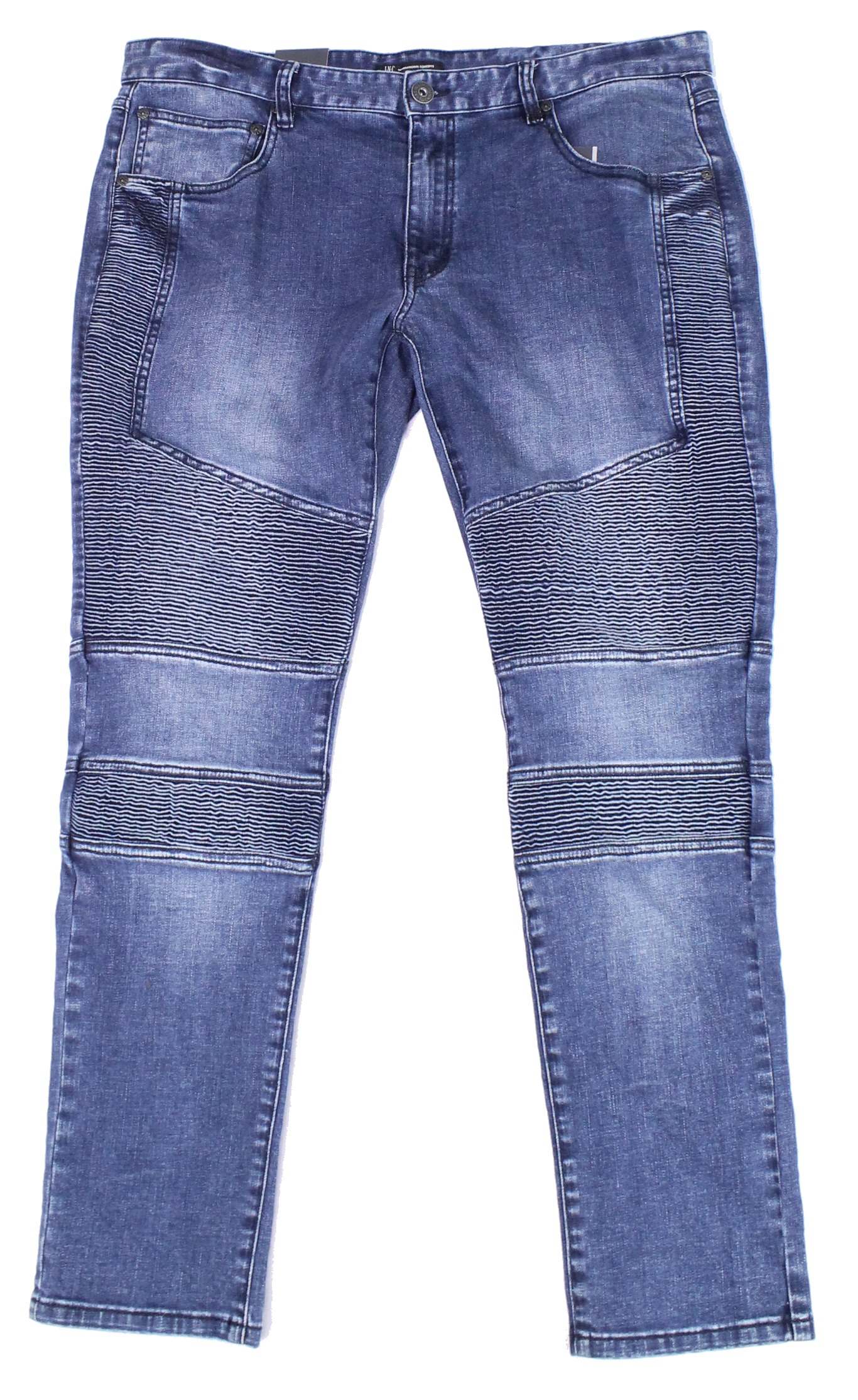 INC Jeans Mens Jeans 34X30 Slim Skinny Super Stretch Moto Faded 34