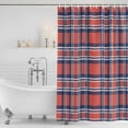 Orange Blue Waterproof Fabric Shower Curtain,British Style Buffalo ...