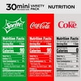 Coca-Cola Mini Can Variety Pack, 7.5 fl oz Cans, 30 Pack (10 Classic ...