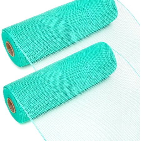 2 Rolls Mint Green Mesh Ribbon,10 inch x 30 feet(10Yard) Per Roll, Use ...