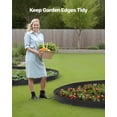 33ft x 4in L-Shaped Plastic Garden Edging Durable No-Dig Landscape ...