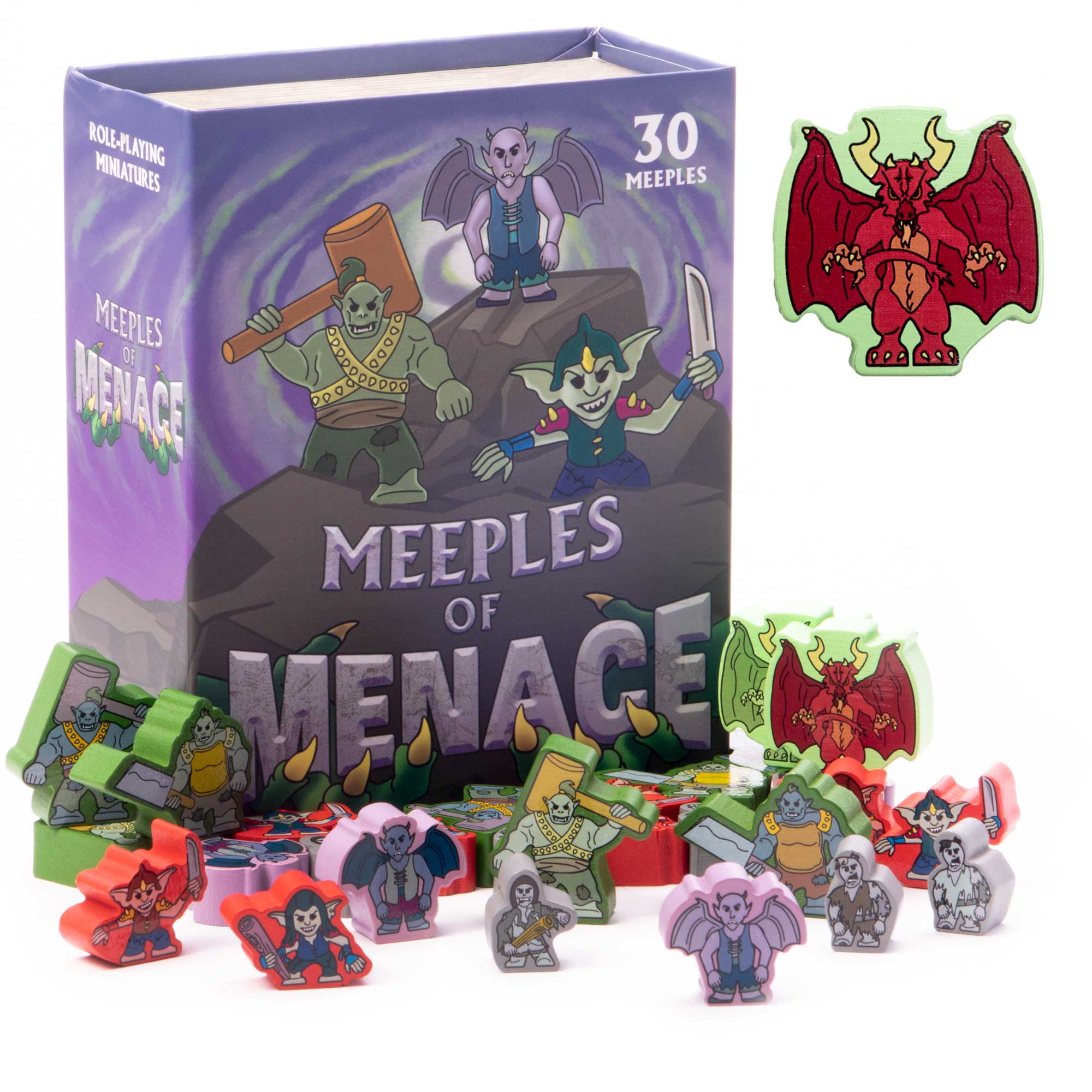 Meeples of Might - 30 Fantasy Monster Meeple Pawns for Tabletop RPGs ...