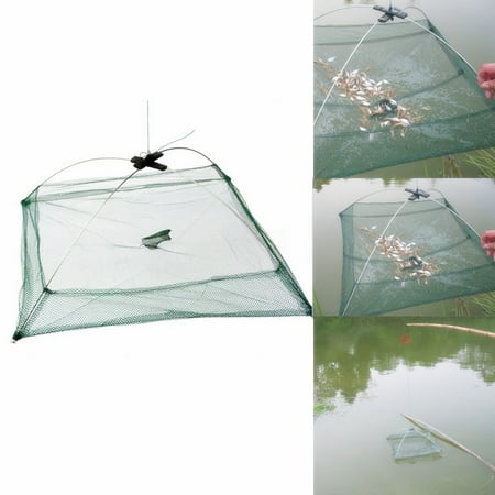 2 Size Umbrella Crab Shrimp Mesh Trap Cast Dip Cage Bait Cast Lures ...