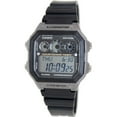 Casio Men's Digital Quartz Watch, Black Resin Strap, Waterproof 100M ...