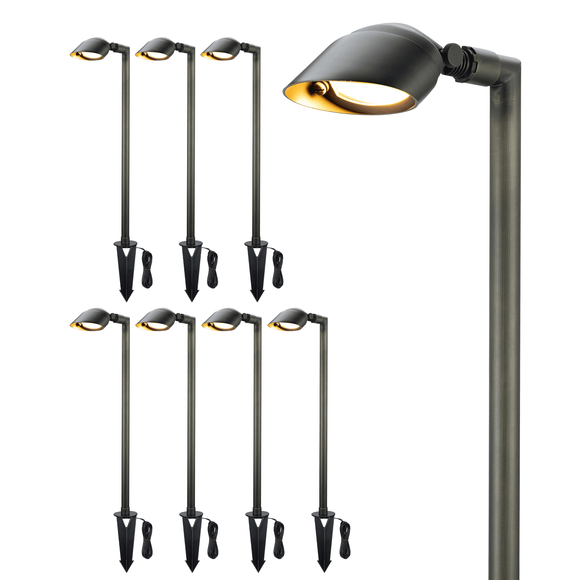 Gardenreet Brass Low Voltage Pathway Lights, 12V Outdoor LED Landscape ...