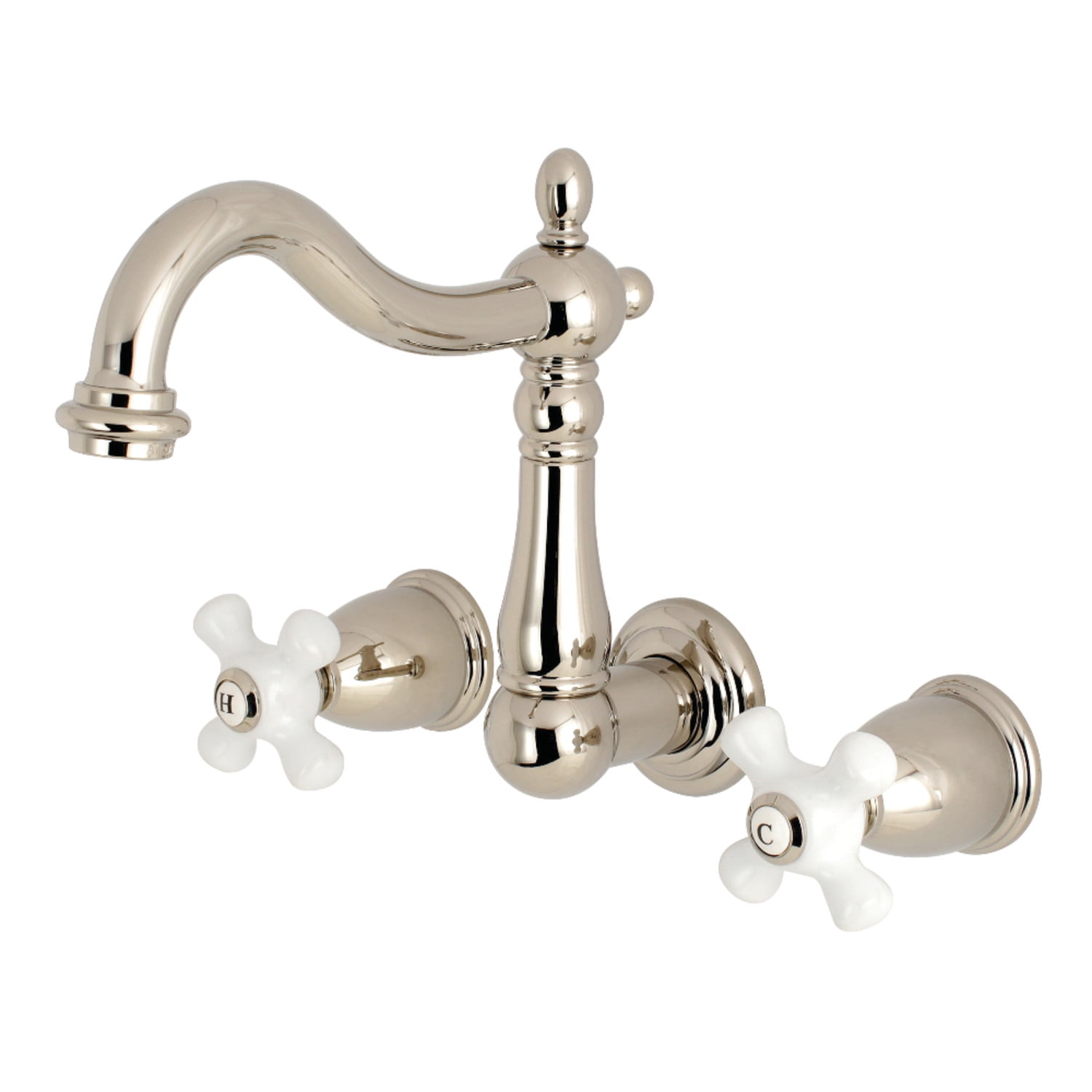 Kingston Brass KS1256PX 8-Inch Center Wall Mount Bathroom Faucet ...