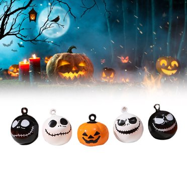 5/10/20pcs 4CM Halloween Pumpkin Bells Treed Decorations Hanging Decor ...