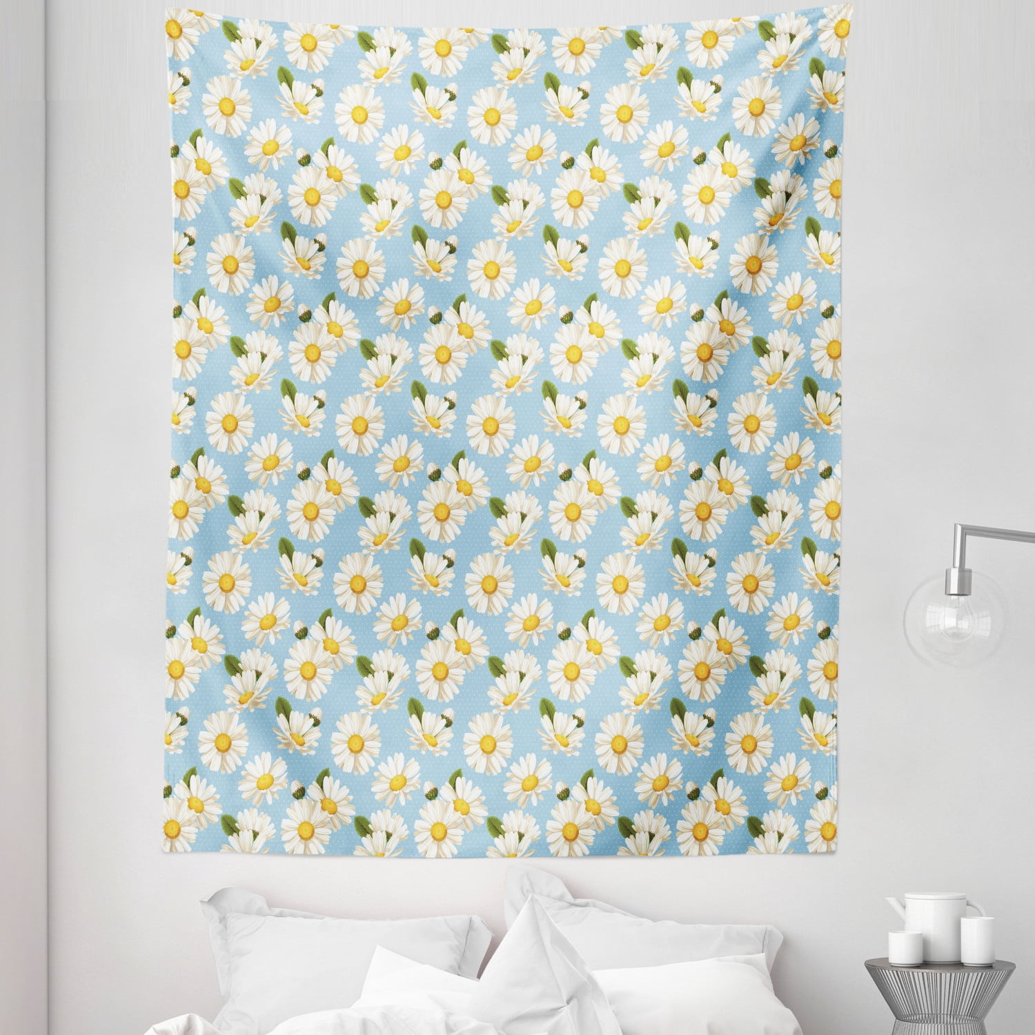 Daisy Tapestry, Delicate Spring Season Wildflowers and Buds Composition ...