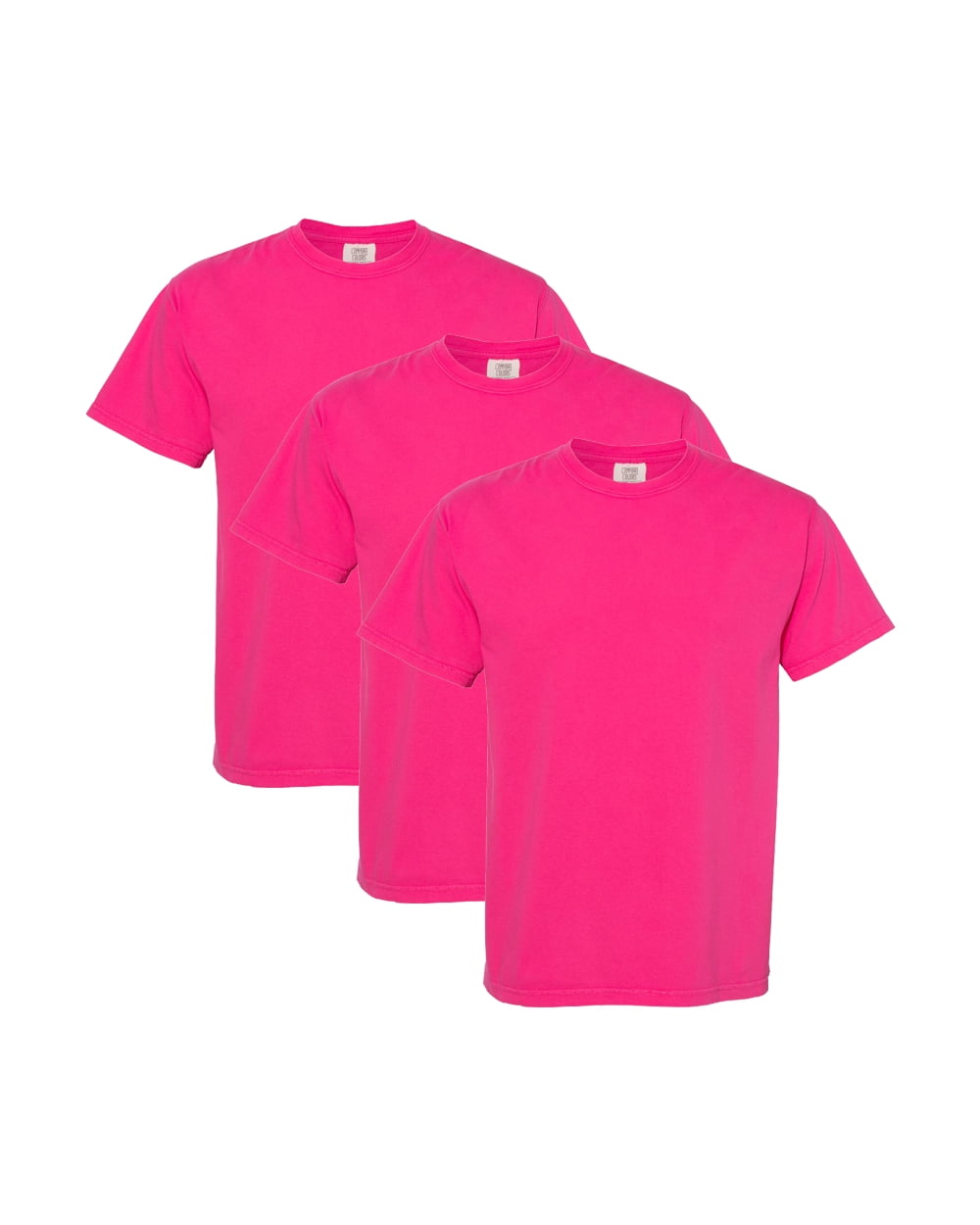 Comfort Colors Adult Heavyweight T-Shirt, 3-Pack, Heliconia, L ...