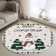3ft Round Rug Merry Christmas Area Rugs for Living Room Bedroom ...