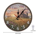 2D Flat Wall Clock Art Print, Silent Non Ticking Battery Operated ...