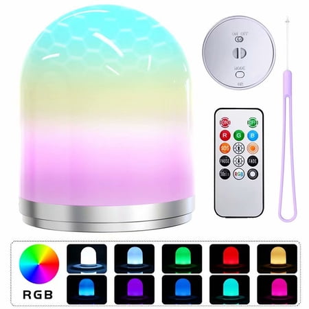 LED Portable Night Light,Mini Smart RGB Night Light,Remote Control ...