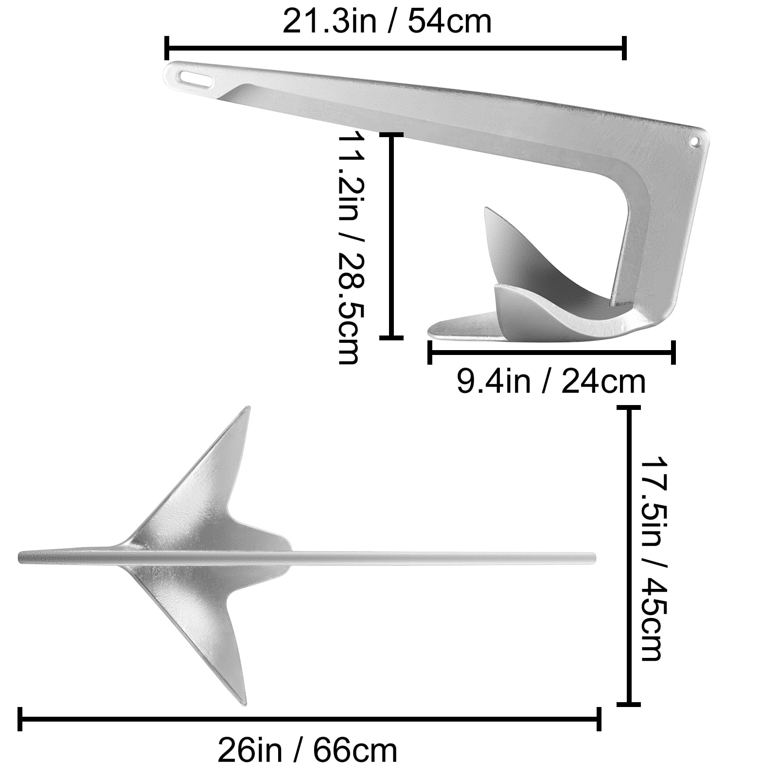 VEVOR Bruce Claw Anchor Ancla de barco de 33 lb, ancla de barco de ...