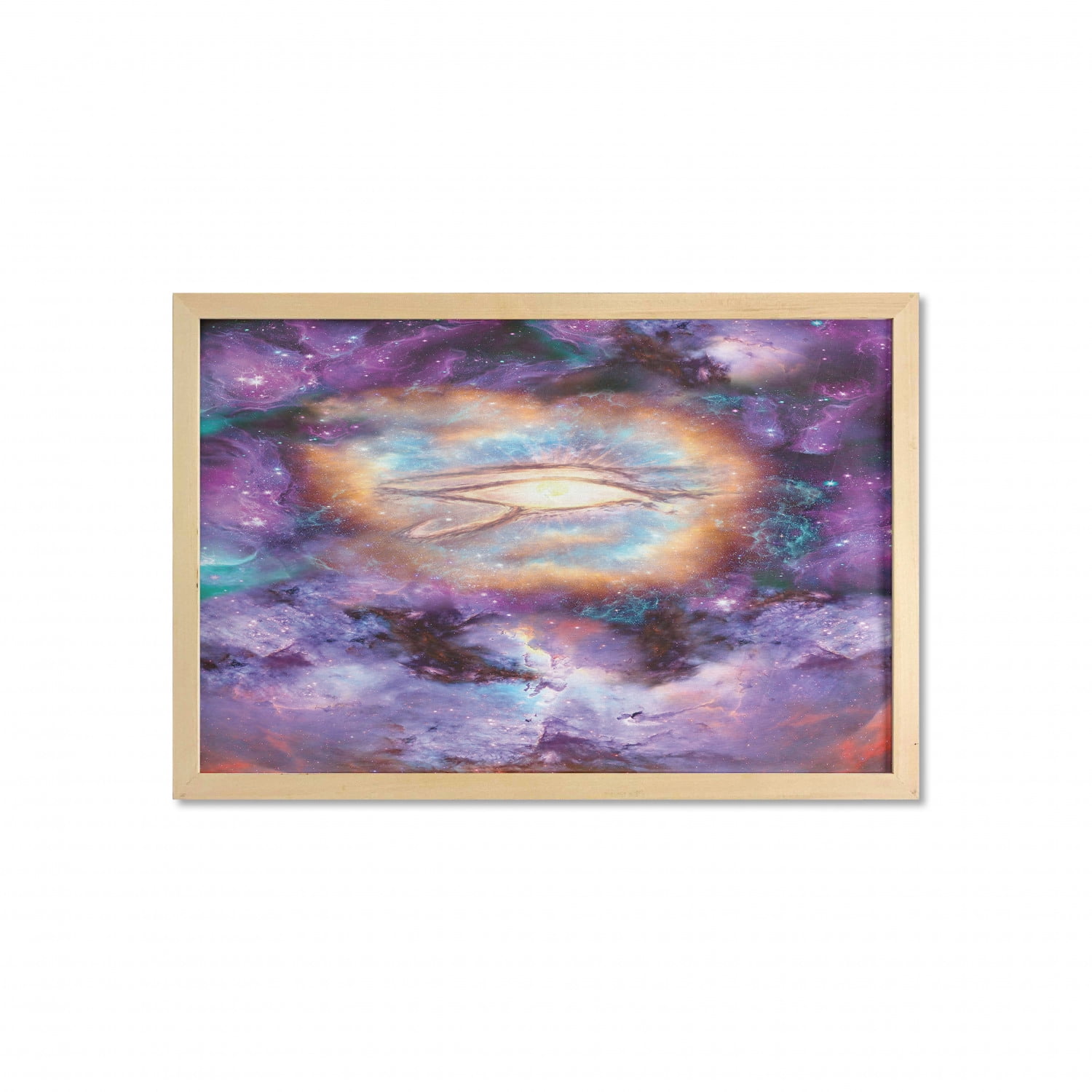 Astronomy Wall Art with Frame, Psychedelic Backdrop with Nebula Outer ...