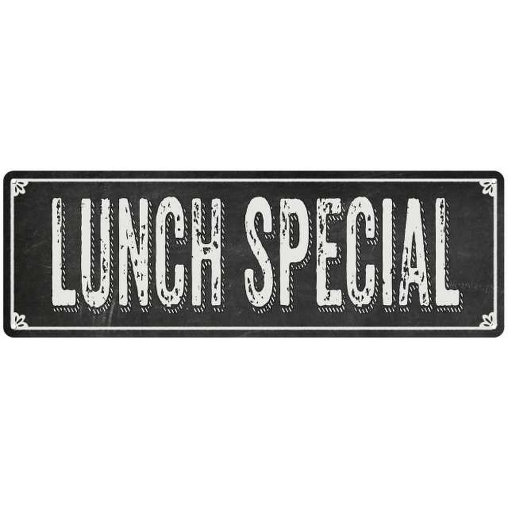 LUNCH SPECIAL Shabby Chic Black Chalkboard Metal Sign 8x24 Decor ...