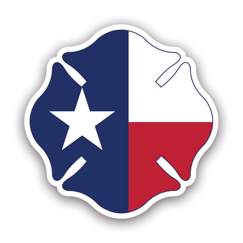 Texas State Maltese Cross Shaped Sticker Decal - Self Adhesive Vinyl ...