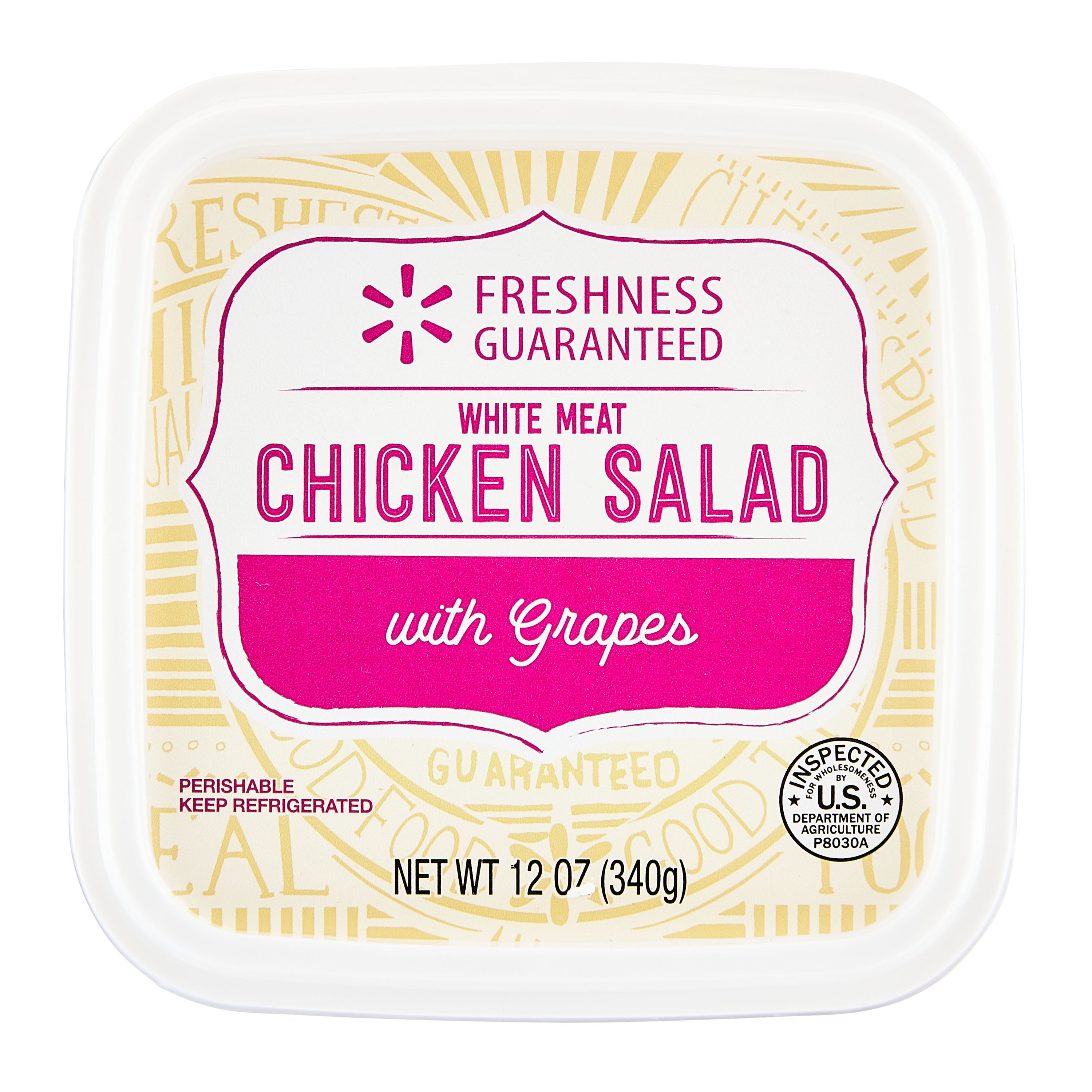 Freshness Guaranteed White Meat Chicken Salad with Grapes, 12 oz (Fresh ...