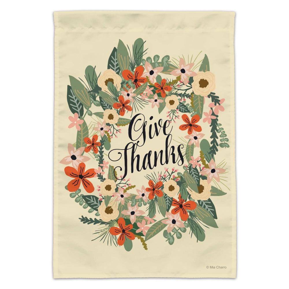 Give Thanks Thankfulness Thank You Garden Yard Flag - Walmart.com