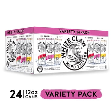 White Claw Hard Seltzer, Variety Pack No. 1, 12 Pack, 12 fl oz Cans, 5% ...