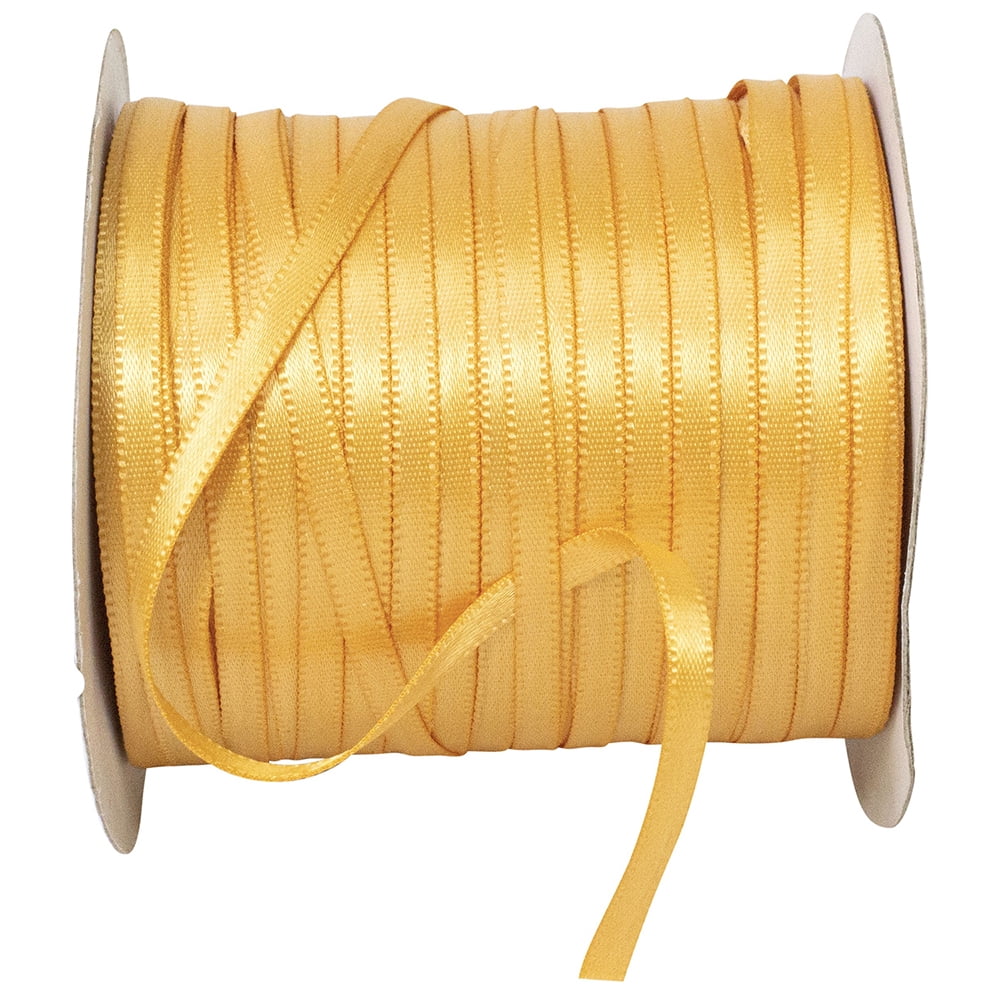 Reliant Ribbon - 4950-035-18C, Double Face Satin - Dfs Ribbon, Gold, 1/ ...