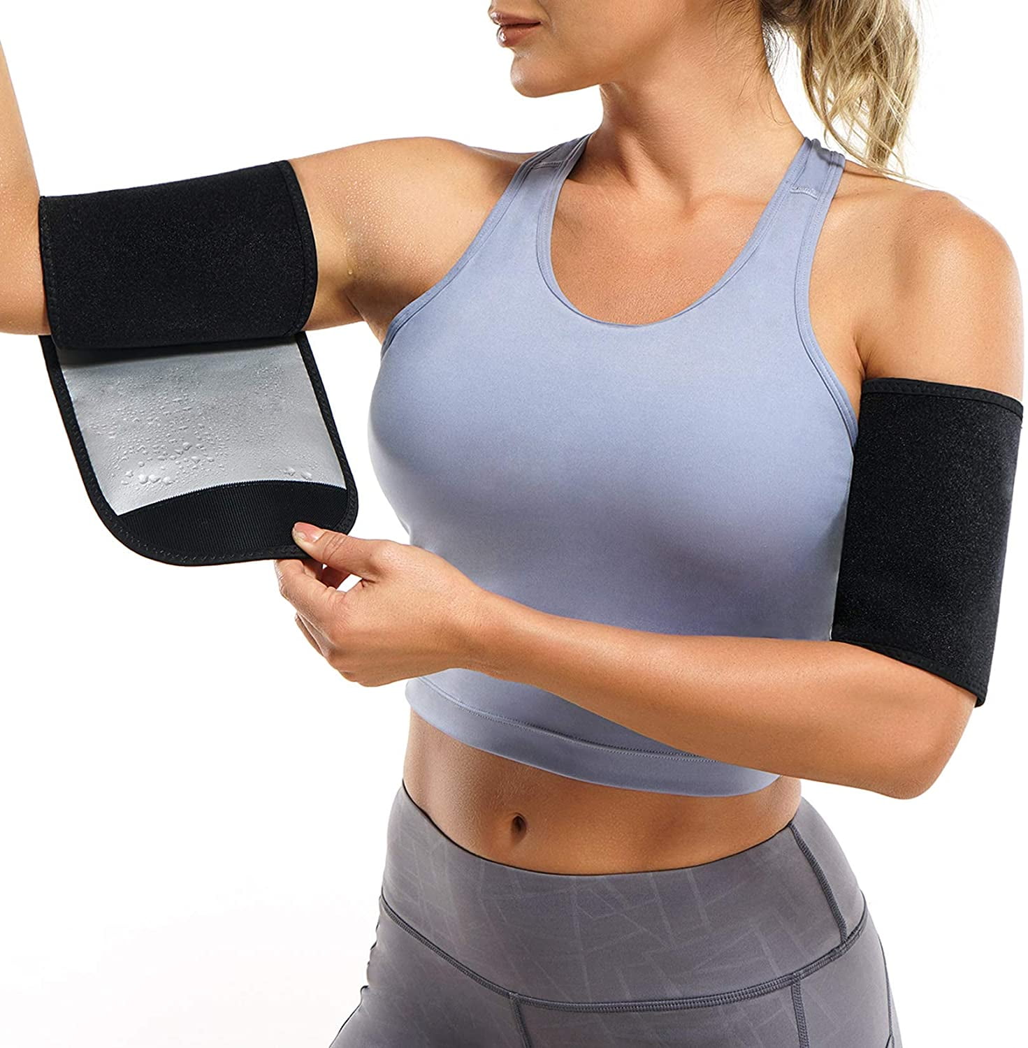 Junlan Women Arm Band Sauna Arm Wrap Slimmers Pair Sauna Arm Sweat ...