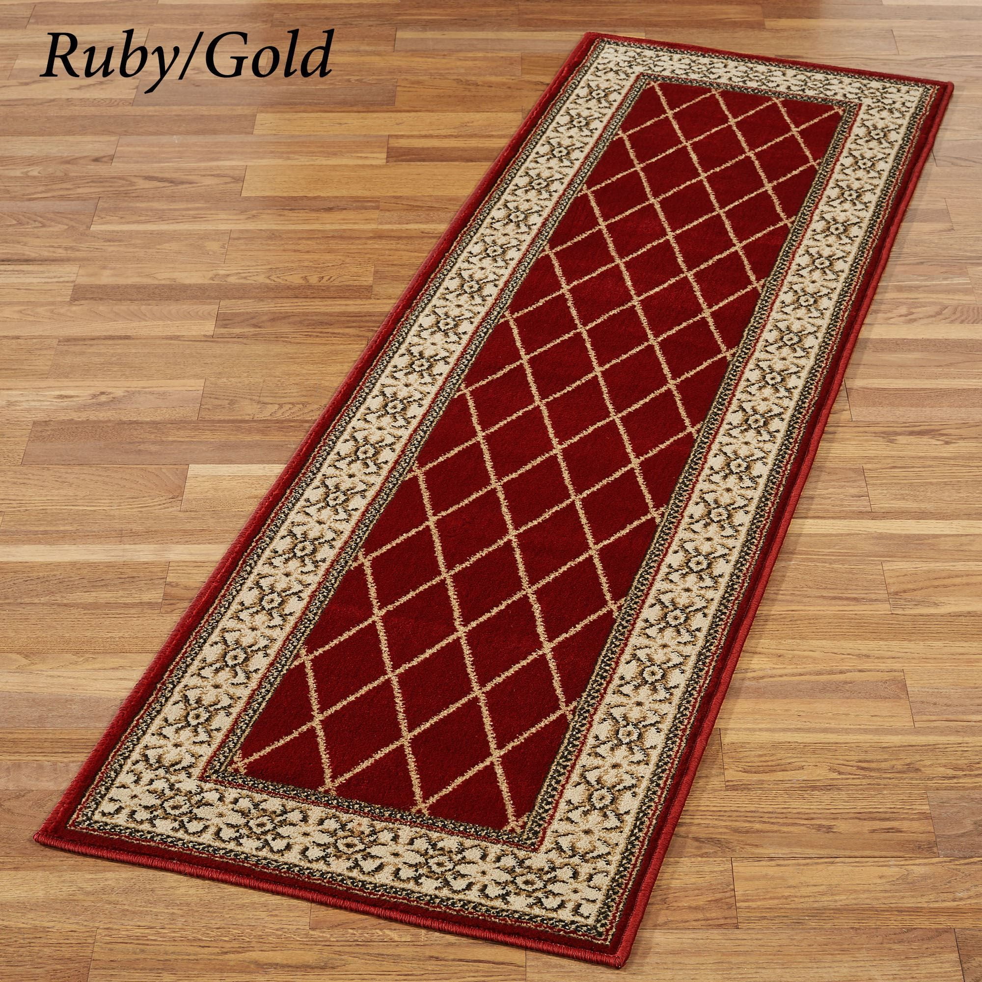 Hastings Traditional Lattice Area Runner Rug 27 x 90 Runner - Walmart.com