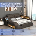 Multifunctional Queen Bed Frame, Upholstered Platform with Storage ...
