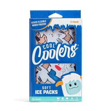 Cool Coolers Reusable Flexible Soft Ice Packs for Lunch Box & Cooler ...