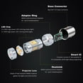 Alla Lighting BAY15D 1157 LED Switchback Bulb Turn Signal Lights, 6000K ...