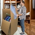 UBMOVE Wardrobe Boxes - 12 Pack with Metal Hanging Bars - Closet Hanger ...