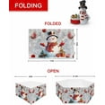 Christmas Snowman 6PCS 17" x 10" Red Balls Pine Leaves Tree Base Cover ...