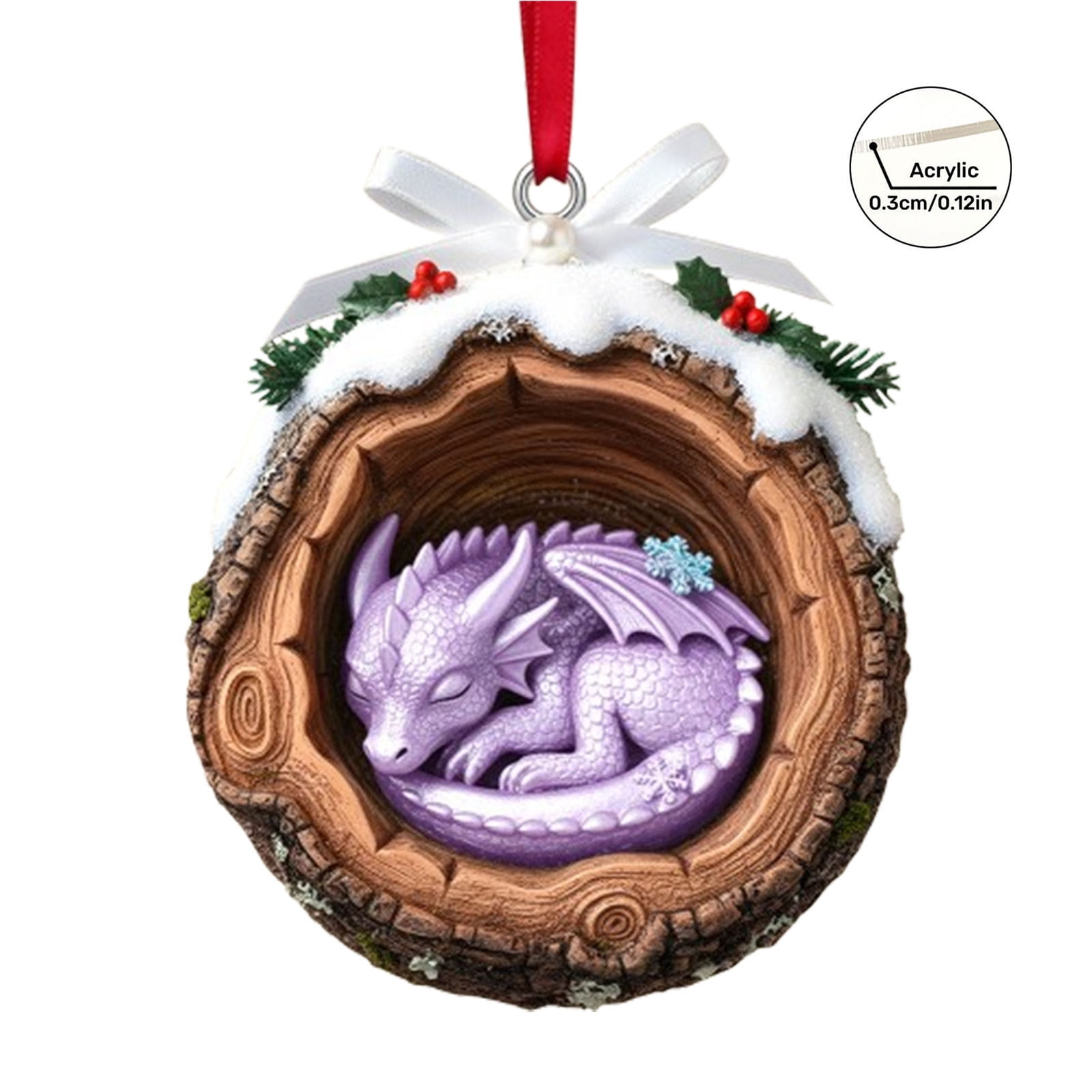 Click here for Cheapark Acrylic Christmas Sleeping In Log Ornamen... prices