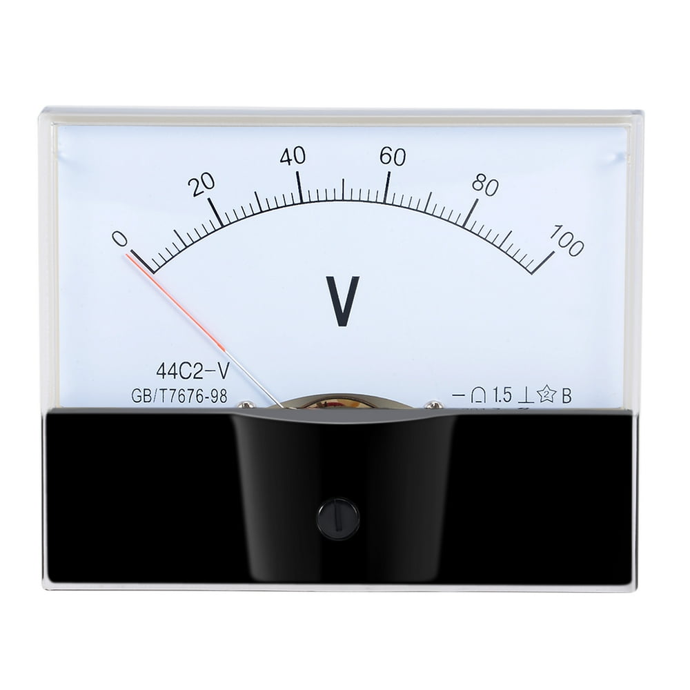 DC 0-100V Analog Panel Voltage Gauge Volt Meter 44C2 1.5% Error Margin ...