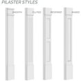 5"W x 102"H x 2"P Plain PVC Pilaster w/Decorative Capital & Base (Pair ...