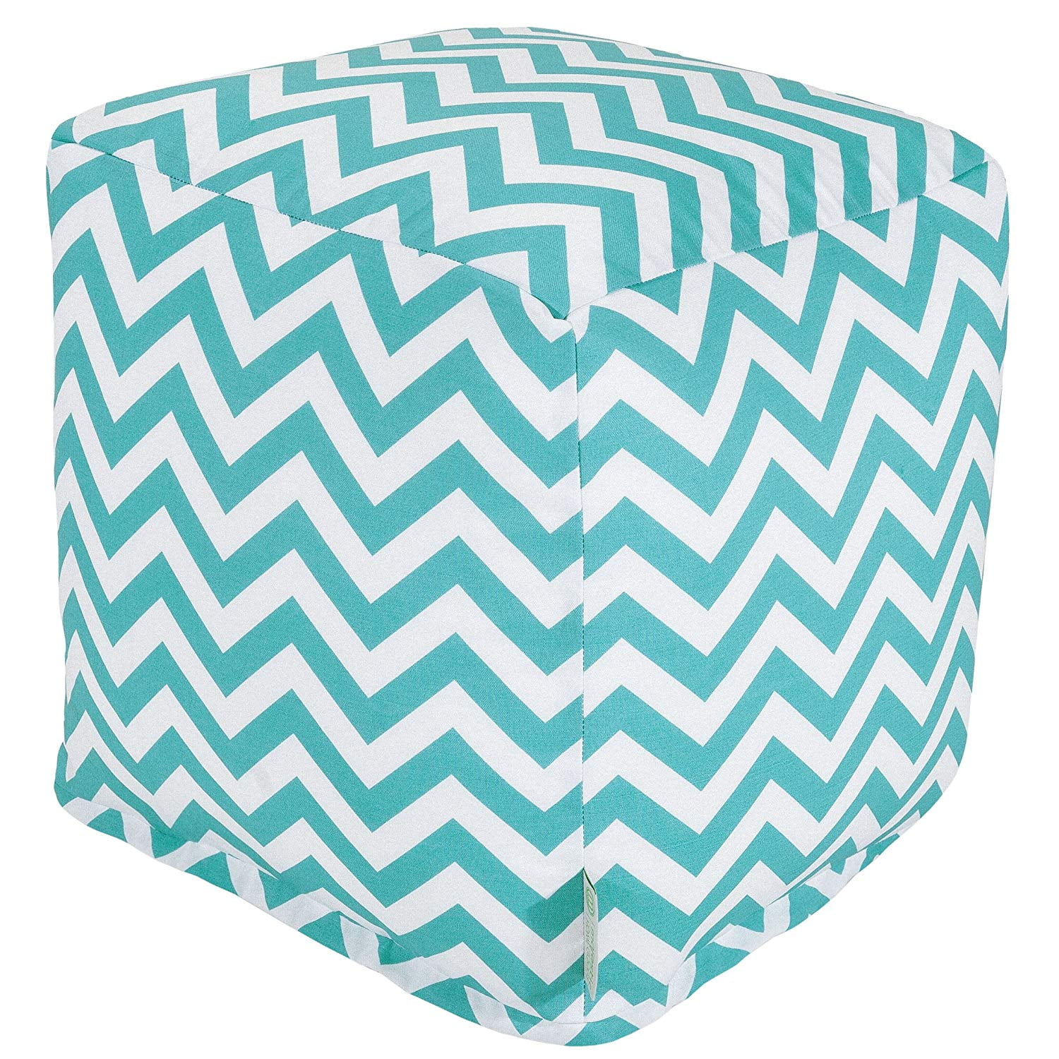 Majestic Home Goods Chevron Indoor/Outdoor Ottoman Pouf Cube - Walmart ...