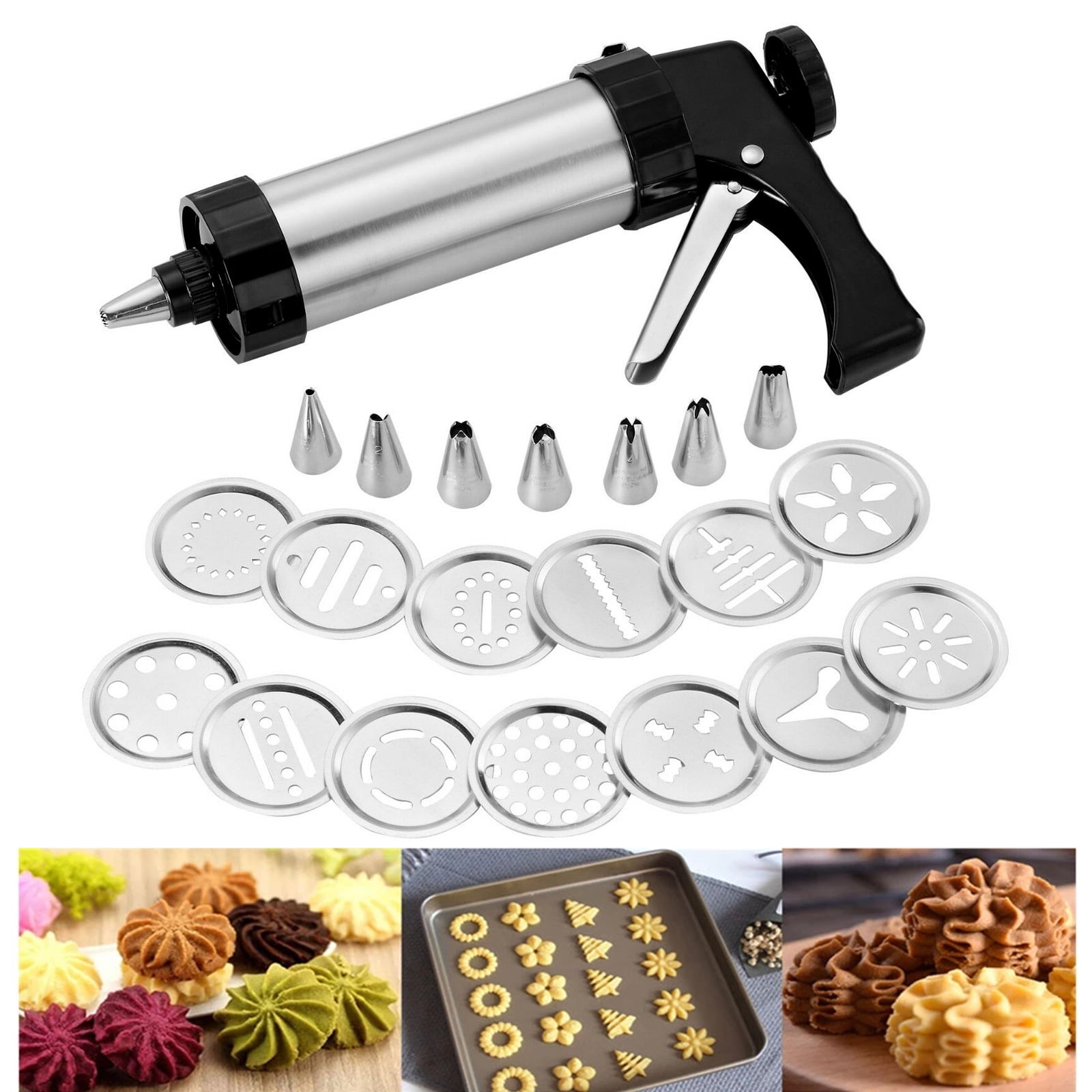 TWSOUL Cookie Biscuit Press and Icing Decorating Gun Sets for Cake ...