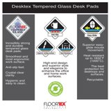 Desktex Glaciermat Glass Desk Pad Size 20 x 36 - Walmart.com
