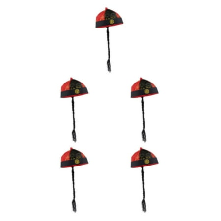 maskred Kids Chinese Emperor Cap with Ponytail Play Costume Hat Role ...