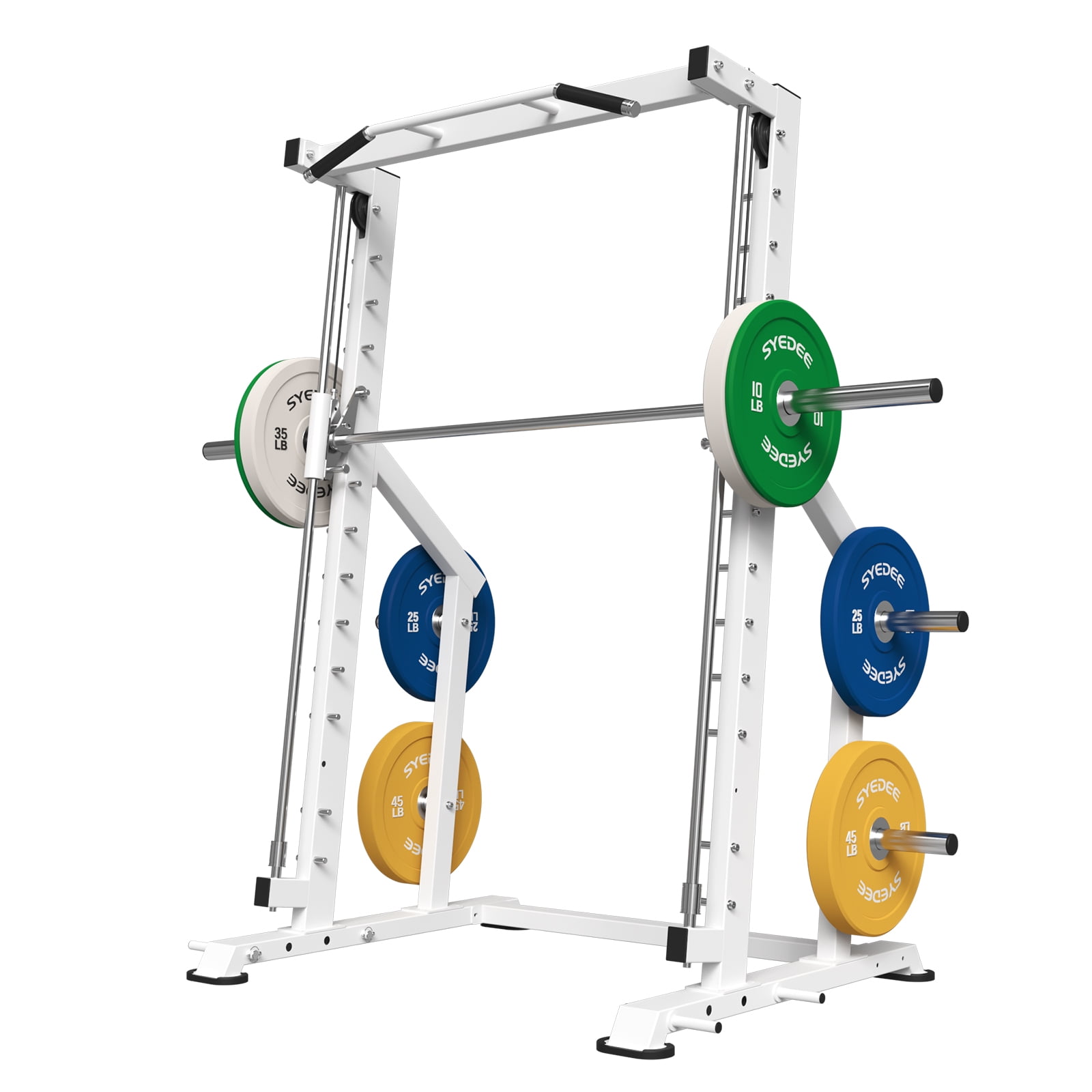 syedee Smith Machine Home Gym, Power Rack Cage with Linear Bearing ...