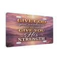 Cross Floral Faith God License Plate, Front Car Plate with 4 Holes 6 x ...