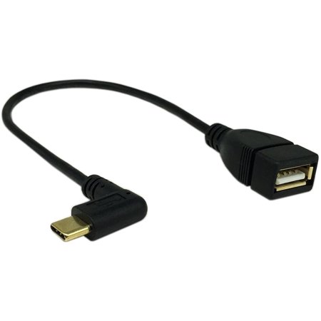 Cerrxian USB C OTG Cable, 9 inch Gold Plated Left & Right Angle USB ...