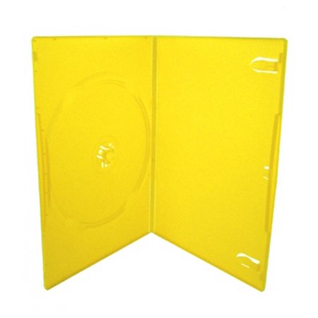CheckOutStore 25 SLIM Solid Yellow Color Single DVD Cases 7MM - Walmart.com