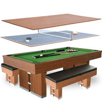 Bluewave Logan 7-Ft 3-In-1 Pool Table W/Benches - Walmart.com