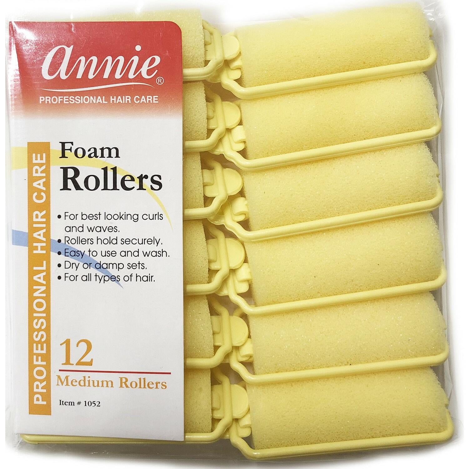 Annie Foam Rollers Yellow 7/8" Medium - Walmart.com