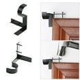 Ltrototea 8Pcs Adjustable Curtain Rod Brackets, Steel, Gray, Window ...