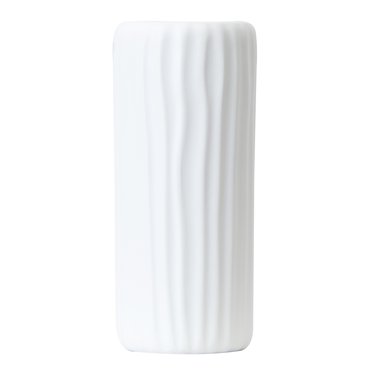 Serene Spaces Living Glossy White Ceramic Vase, Measures 5" T & 5.75 ...