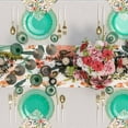 Exquisite Tinted Plates 40-Piece Party Set - Mint Gold Rim, 7.5" and 10 ...