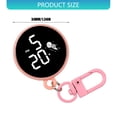 Functional Round Plastic Keychain Features Electronic Watch For Busy ...